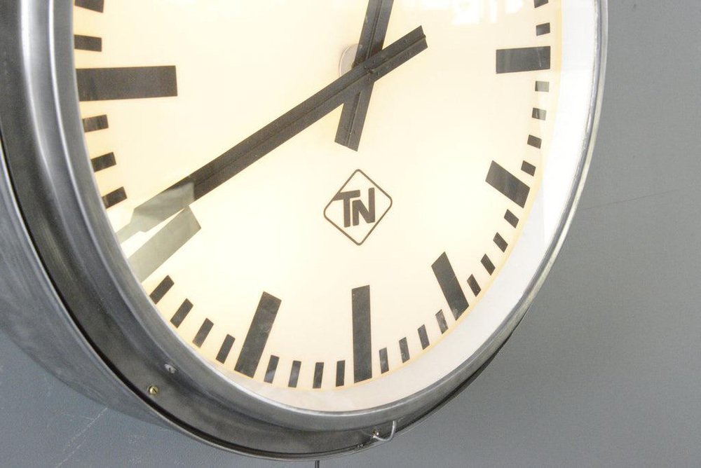 Large Light Up Station Clock by TN Circa, 1960s for sale at Pamono
