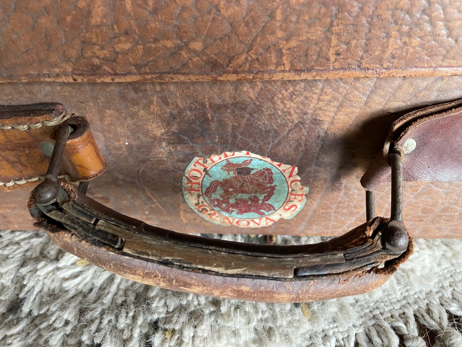 Vintage Leather Suitcase for sale at Pamono