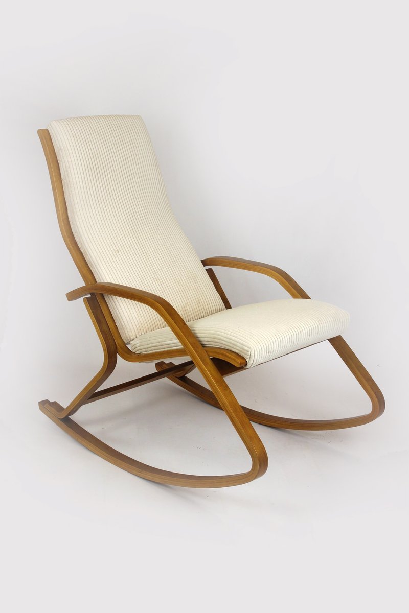 Mid-Century Plywood Rocking Chair by Ludvik Volak for Drevopodnik ...