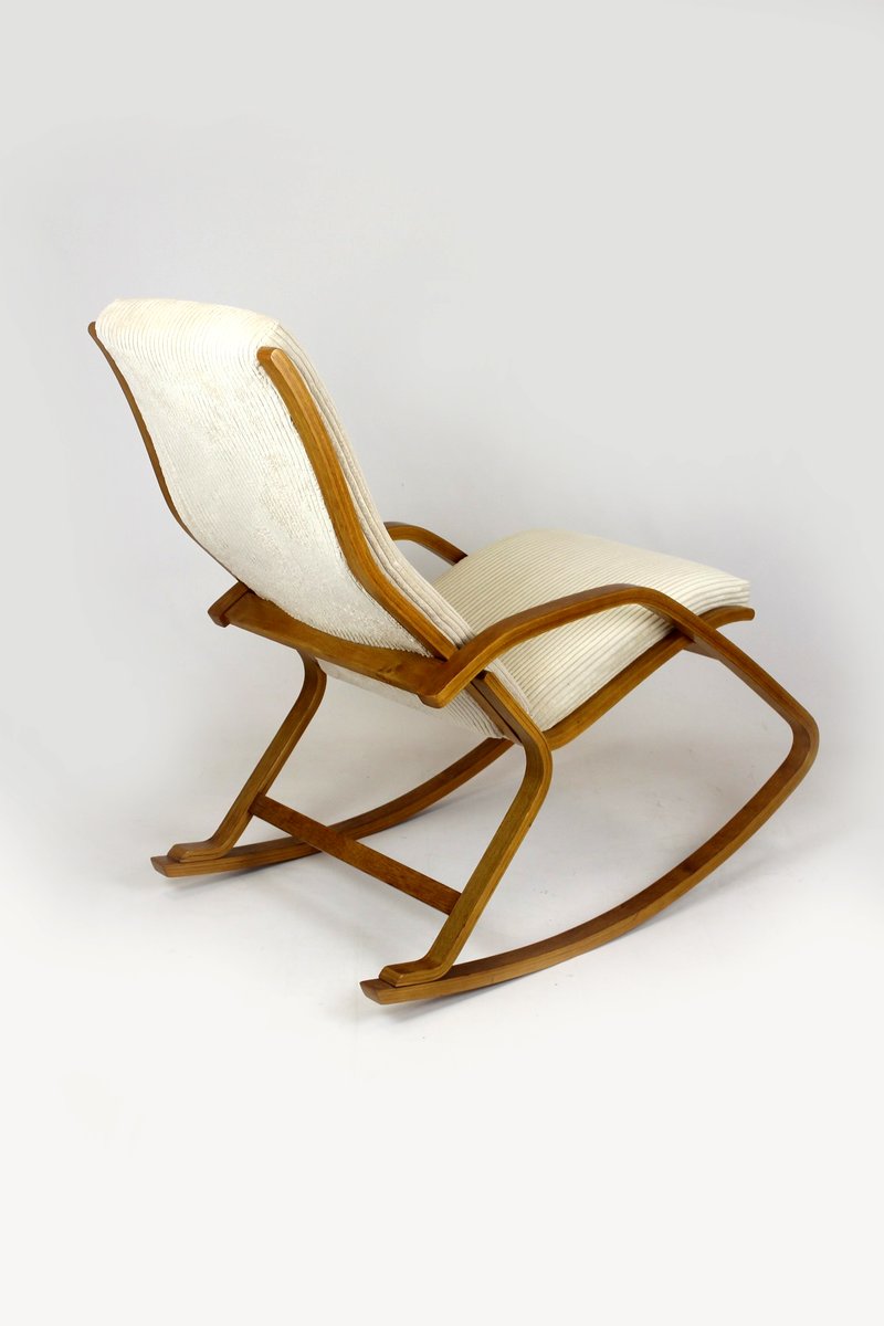 Mid-Century Plywood Rocking Chair by Ludvik Volak for Drevopodnik ...