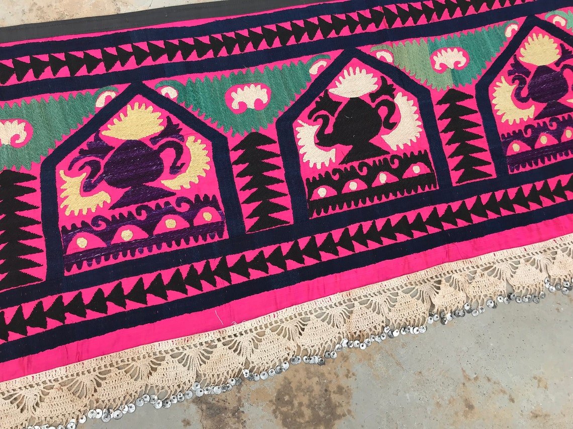 Handmade Table Runner with Special Tassel, 1980s for sale at Pamono
