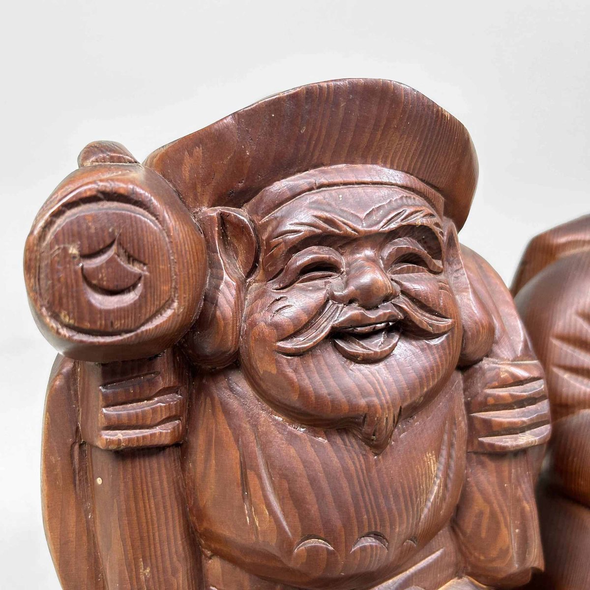 Wooden Deity Statue of Ebisu and Daikoku, Japan, 1950s for sale at Pamono