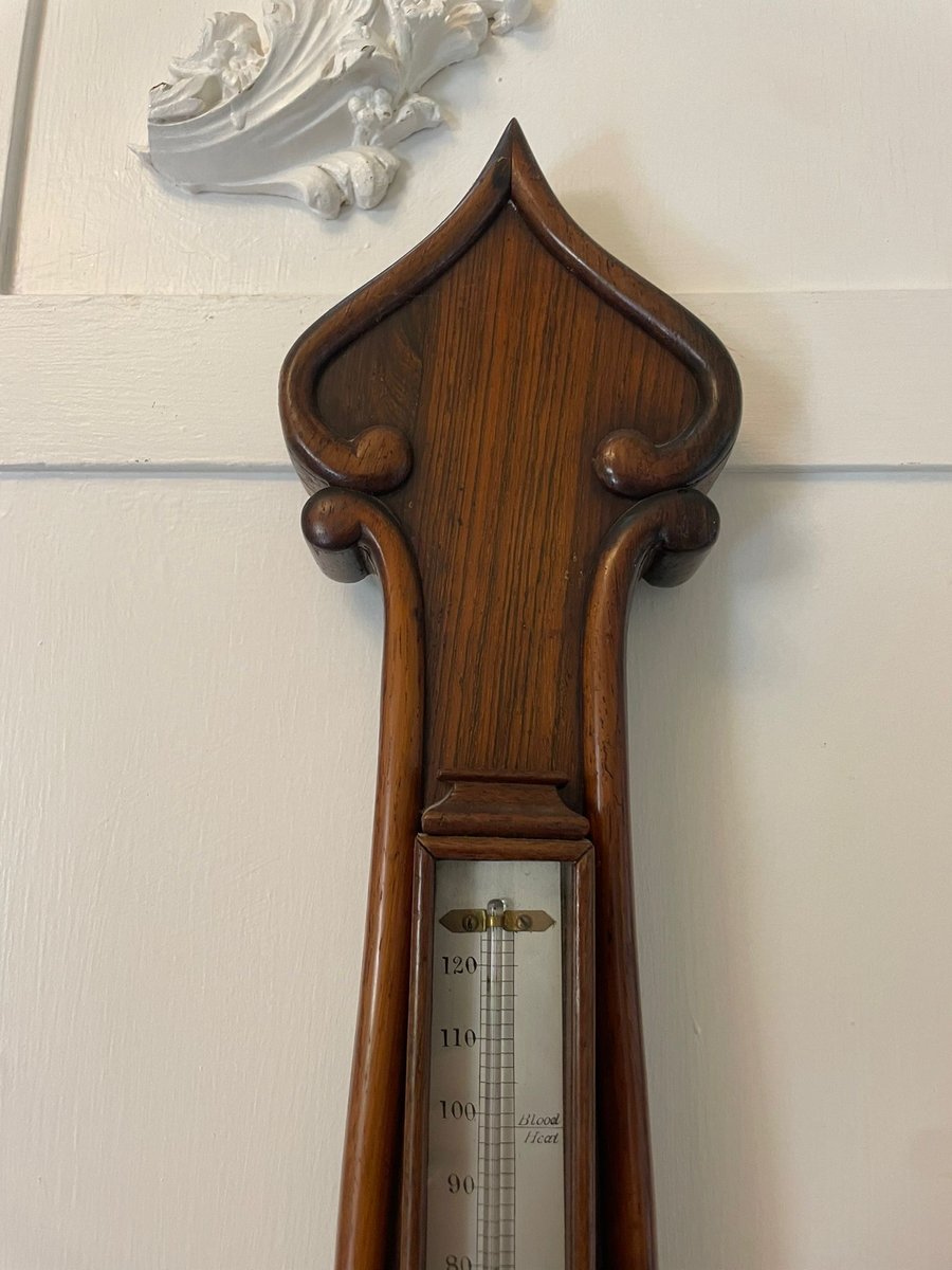 Large Rosewood Banjo Barometer, 1860s for sale at Pamono