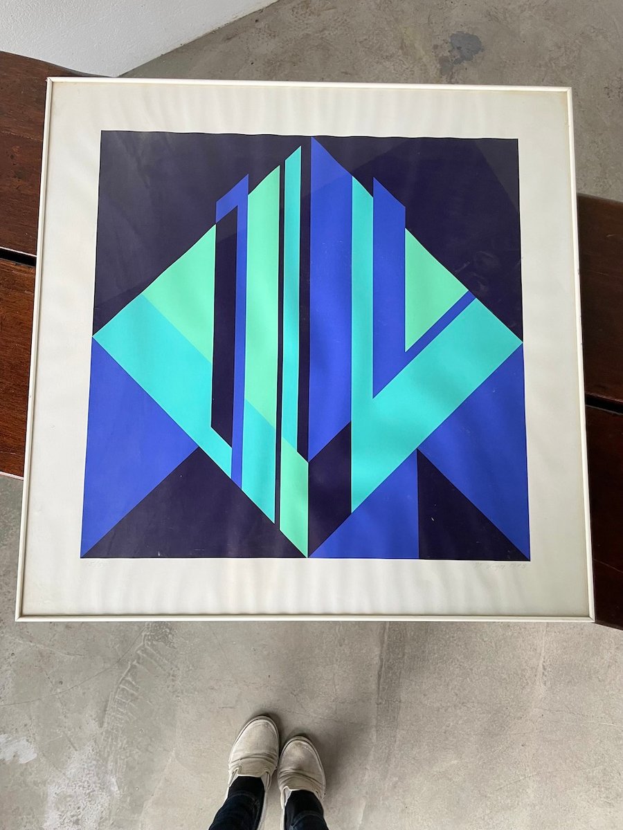 After Vasarely, Composition, 1970s, Lithograph for sale at Pamono