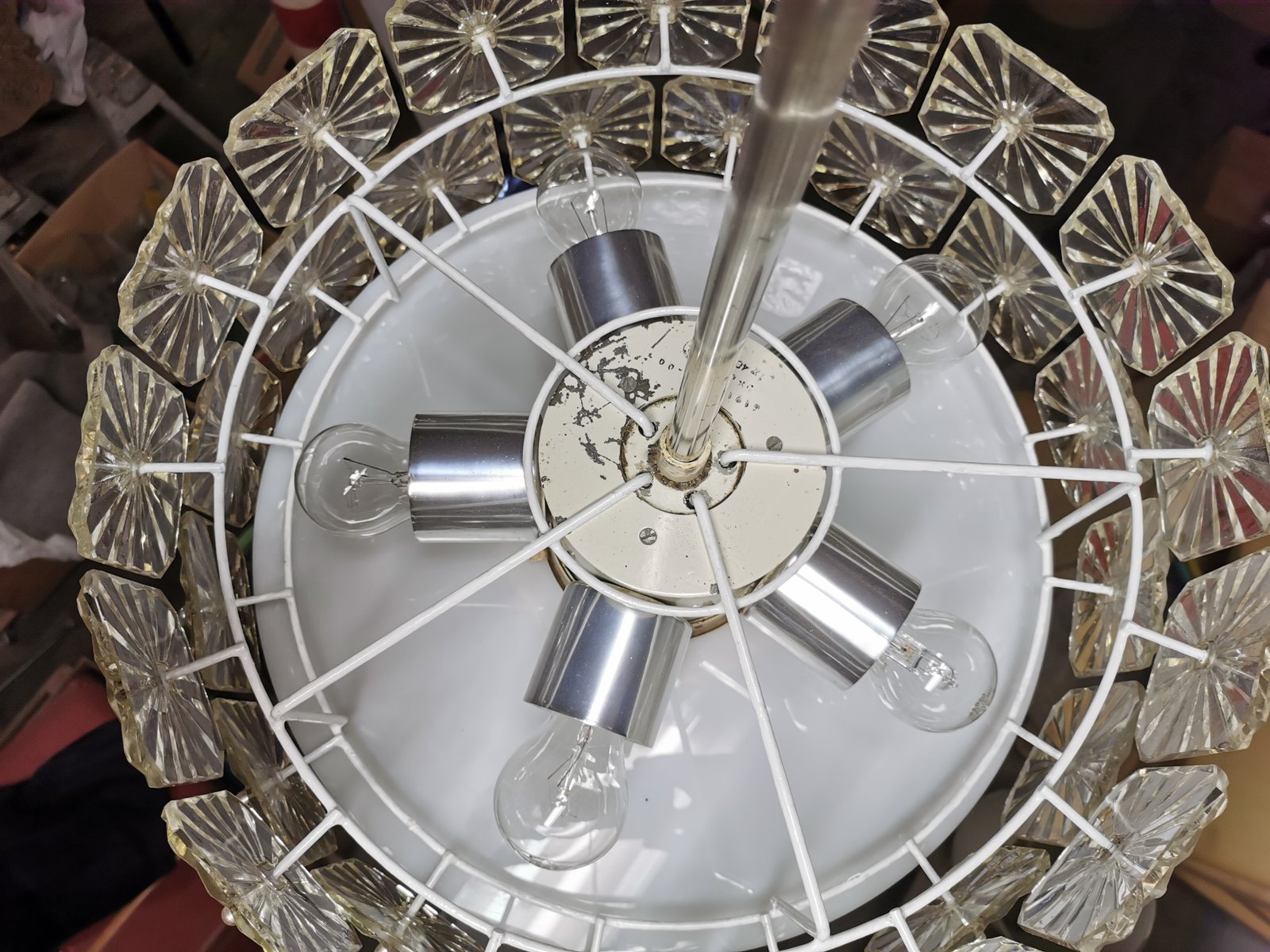 Large Vintage Mid-Century Ceiling Light from LBL, 1960s for sale at Pamono