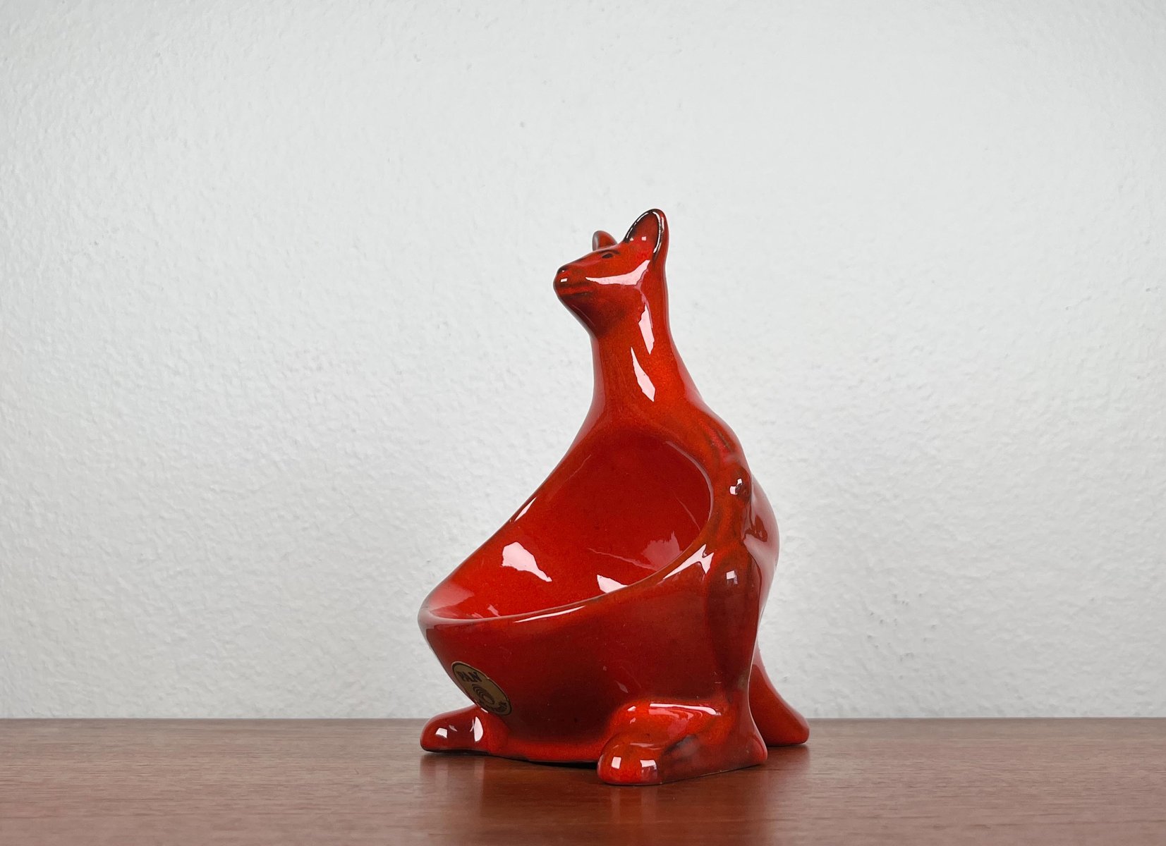 Vintage WGP Pottery Kangaroo Bowl from Pan Keramik, West Germany, 1970s ...