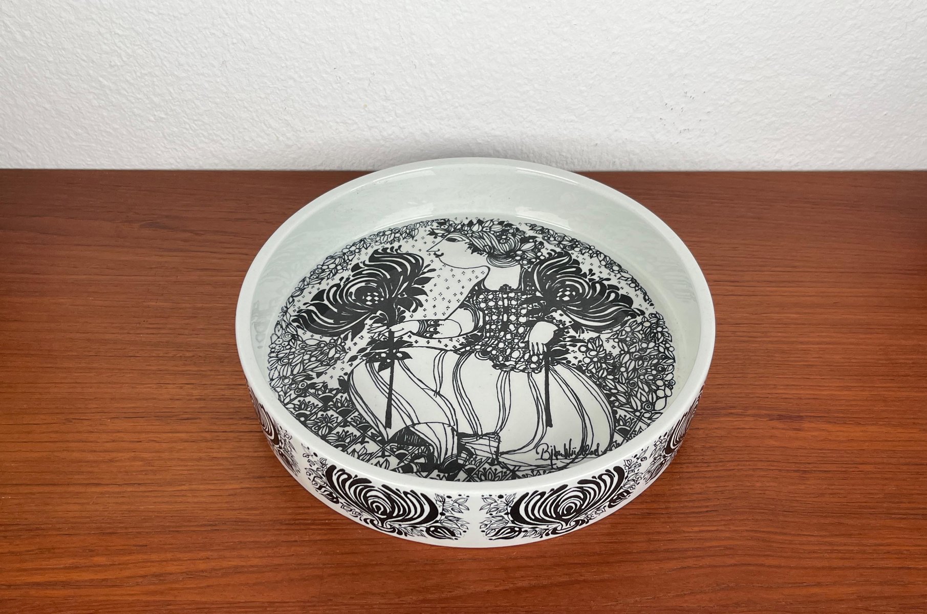 Mid-Century Danish Flora Bowl by Bjørn Wiinblad for Nymolle, Denmark ...