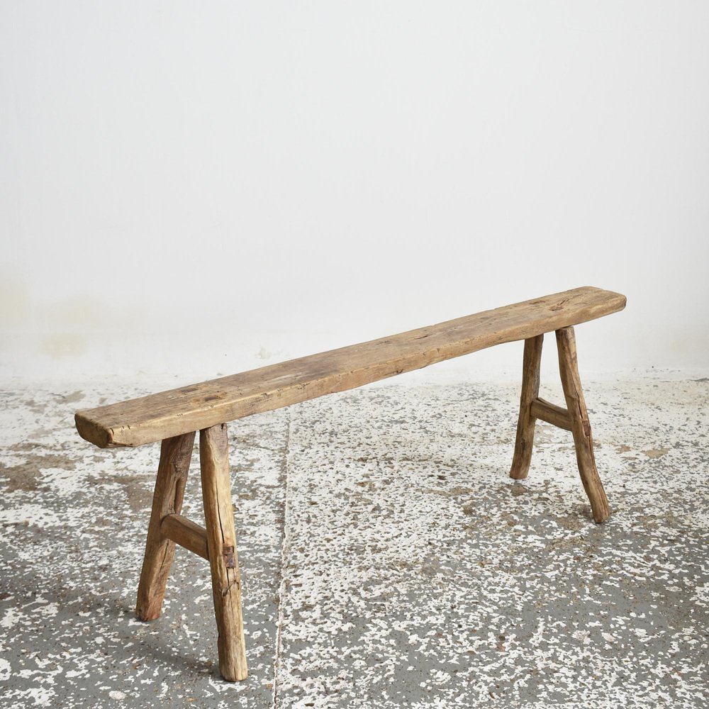Elm Rustic Pig Bench for sale at Pamono