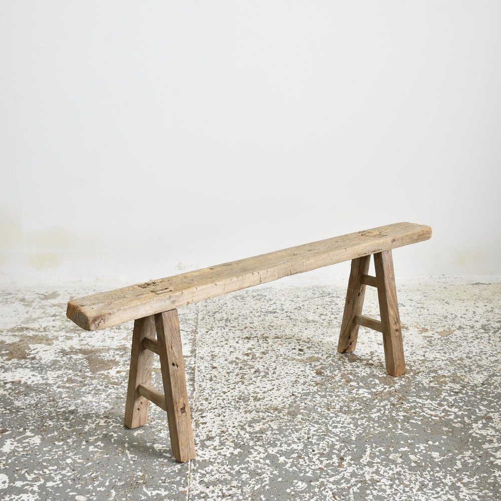 Elm Rustic Pig Bench for sale at Pamono