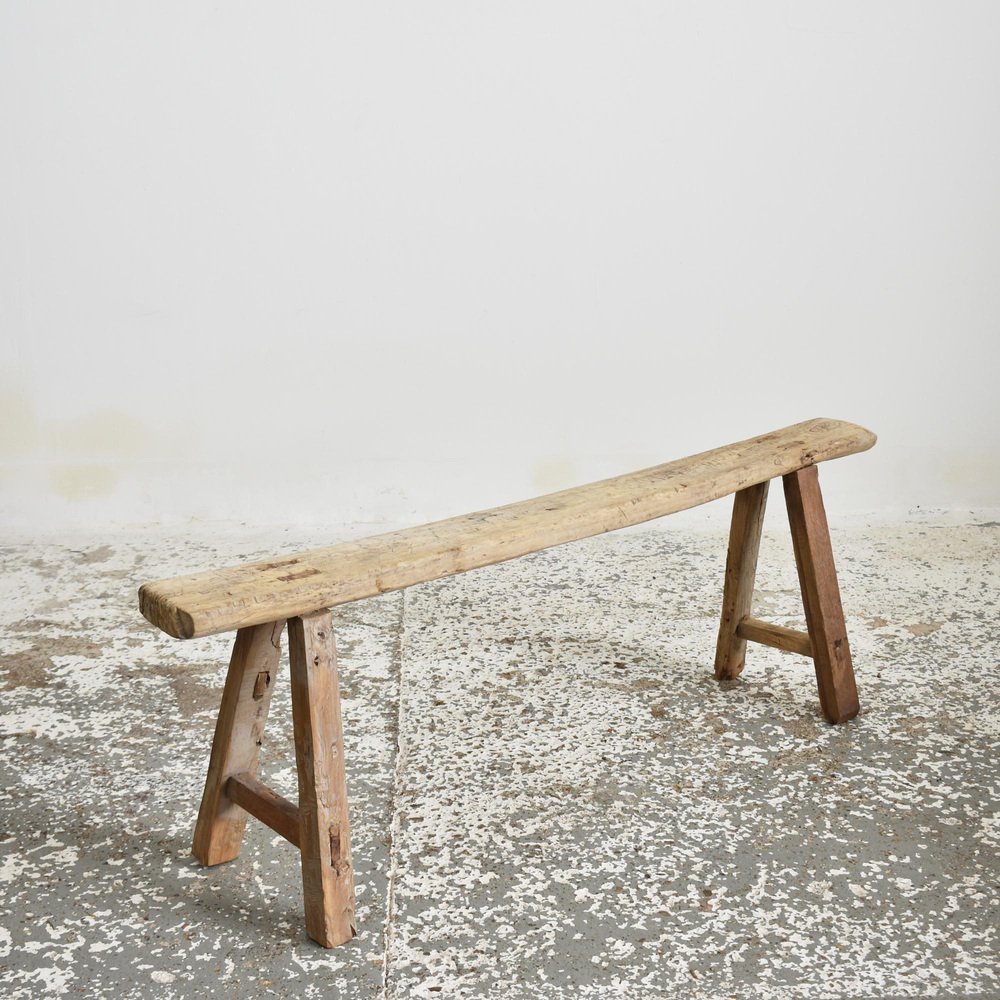 Elm Rustic Pig Bench for sale at Pamono