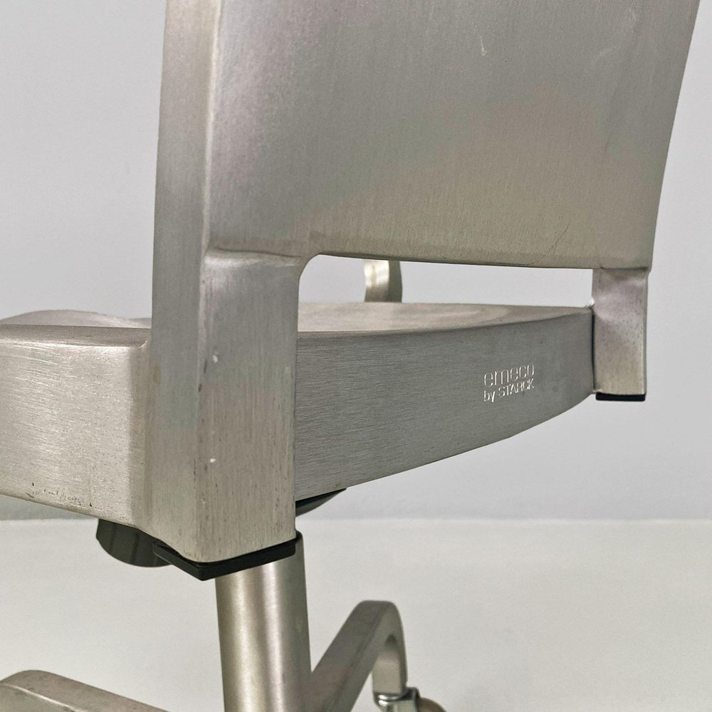 American Modern Brushed Aluminum Swivel Hudson Chairs attributed to ...