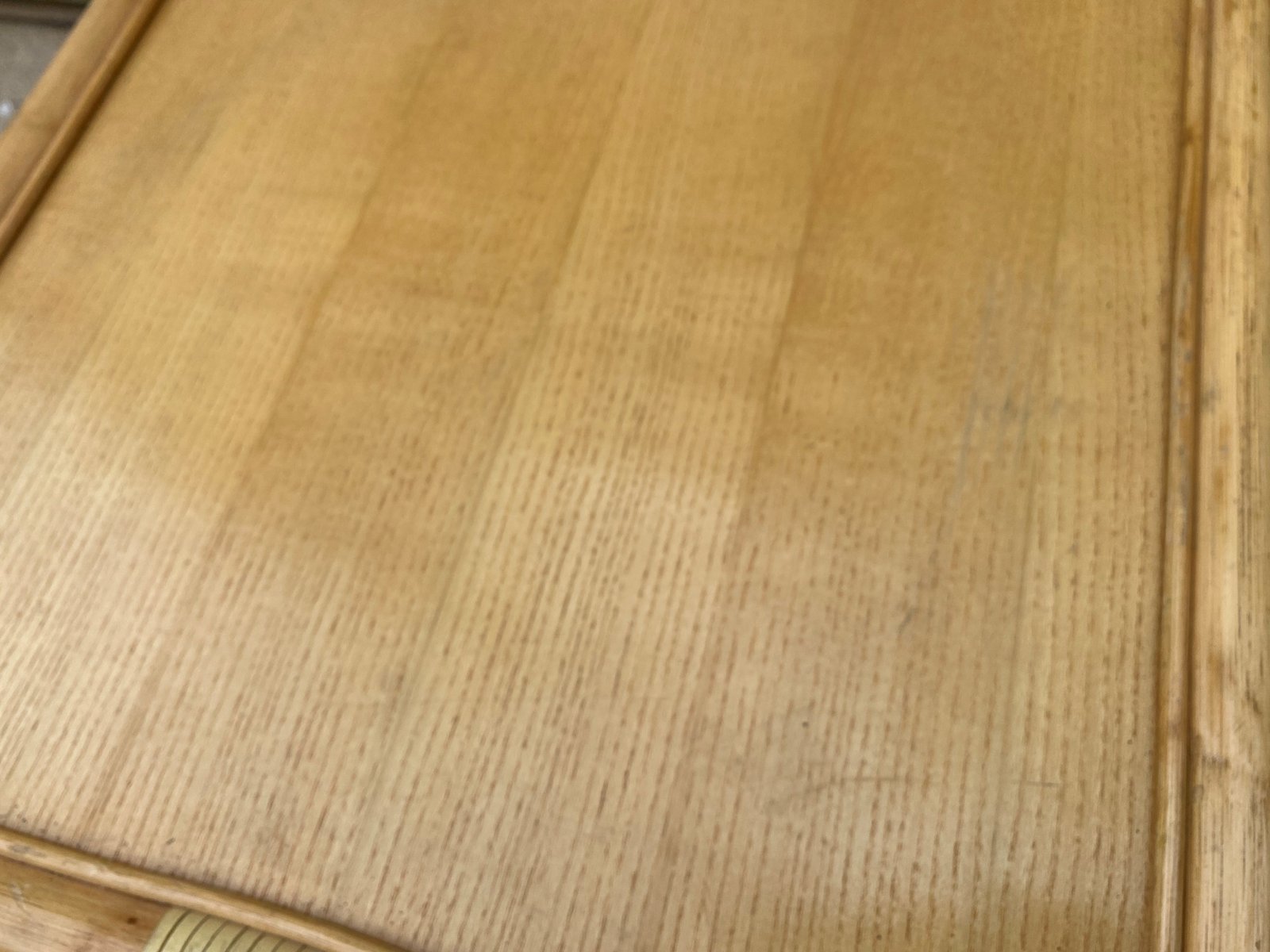 Rattan End Table with 1 Shelf in Vintage Oak Veneer from Maugrion ...