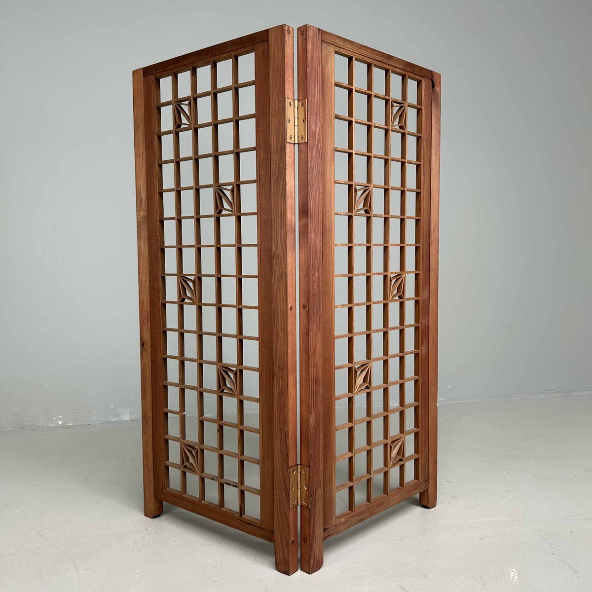 Decorative Wooden Kumiko Screen, Japan, 1960s for sale at Pamono