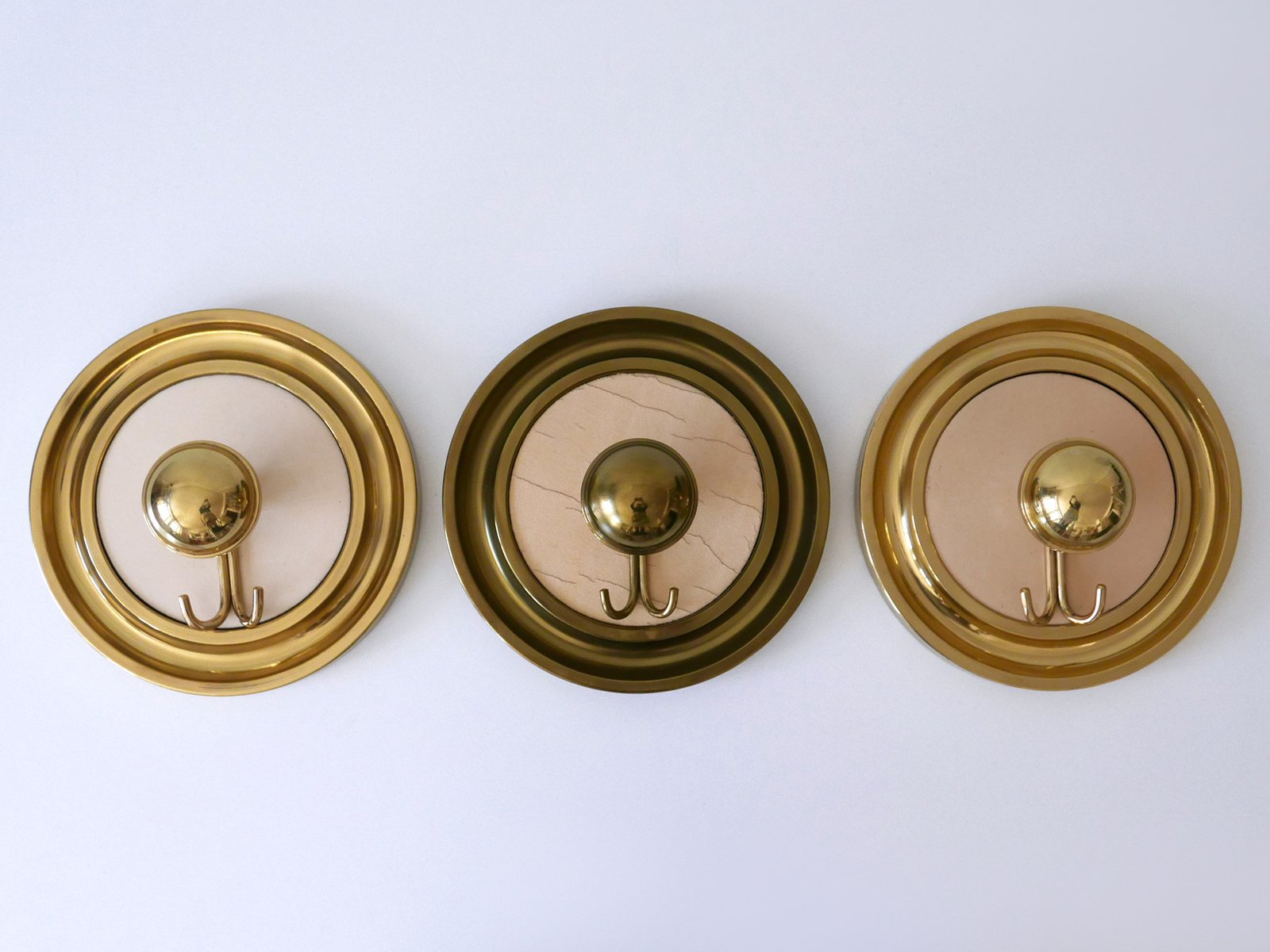 Large Mid-Century Modern Brass Coat Hooks, 1960s, Set of 3 for sale at ...