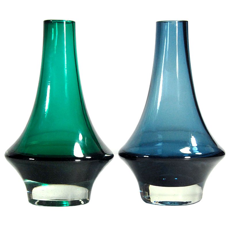 Glass Vases from Tamara Aladin for Riihimäki Lasi, Finland, 1960s, Set ...