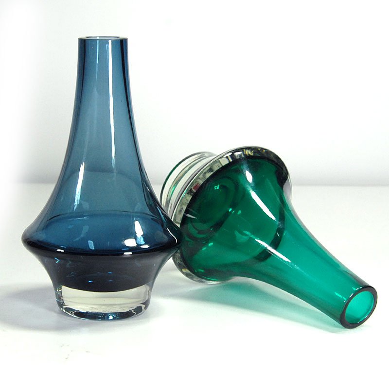 Glass Vases from Tamara Aladin for Riihimäki Lasi, Finland, 1960s, Set ...