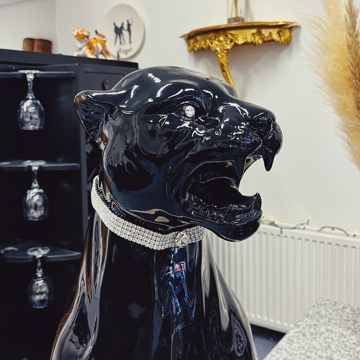 Schwarzer Panther aus Keramik von Ceramiche Boxer bei Pamono kaufen