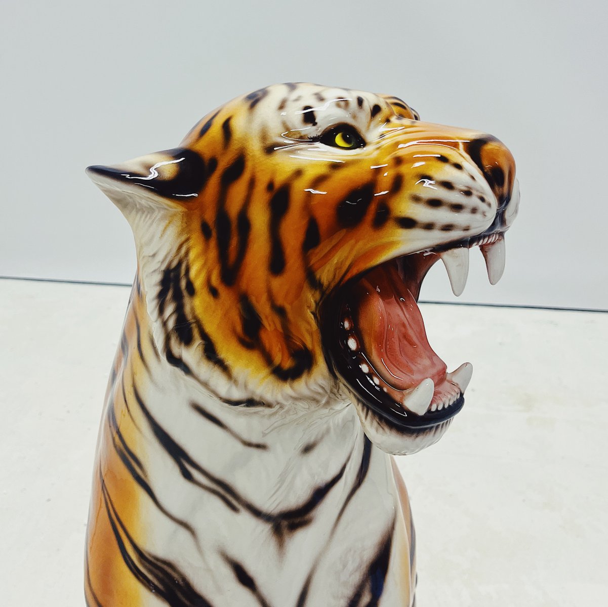 Tiger Statue in Ceramic by Ceramiche Boxer for sale at Pamono