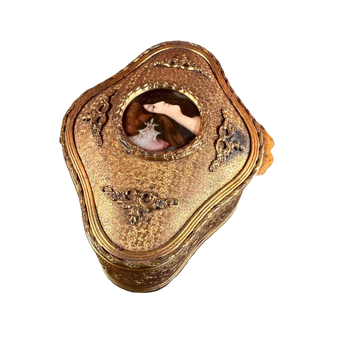 Art Nouveau Brass Jewelry Box, 1800s for sale at Pamono