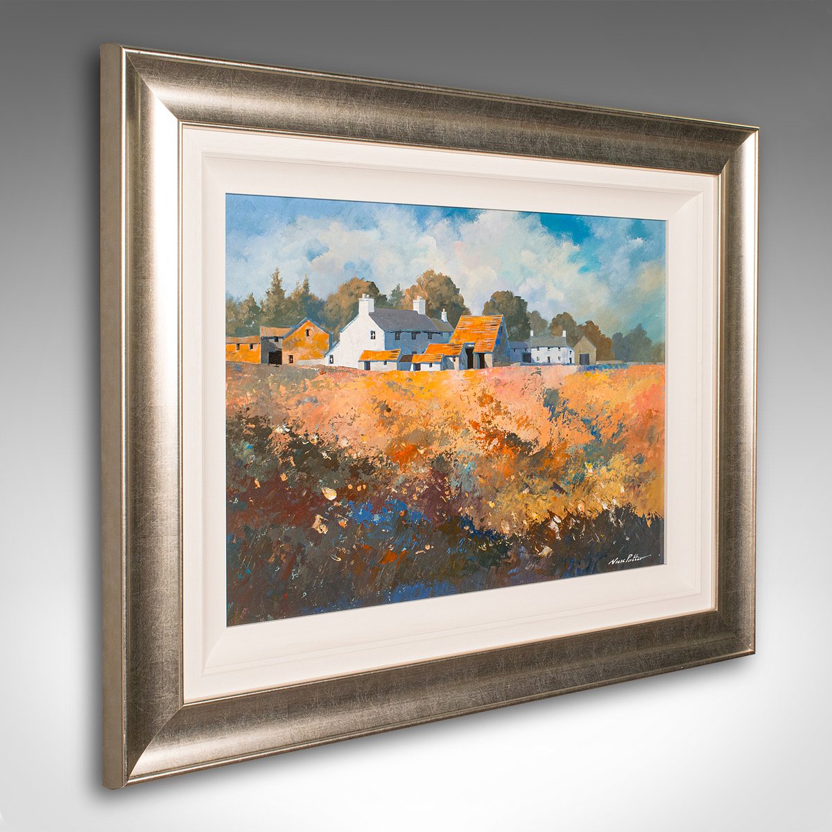 Nick Potter, English Landscape, Acrylic Painting, 2000s, Framed for ...