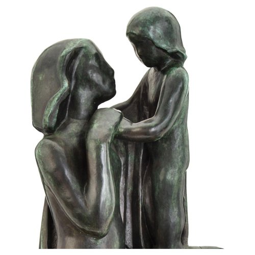 Joseph Csáky, Mother with Her Child, Bronze on Granite Base for sale at ...