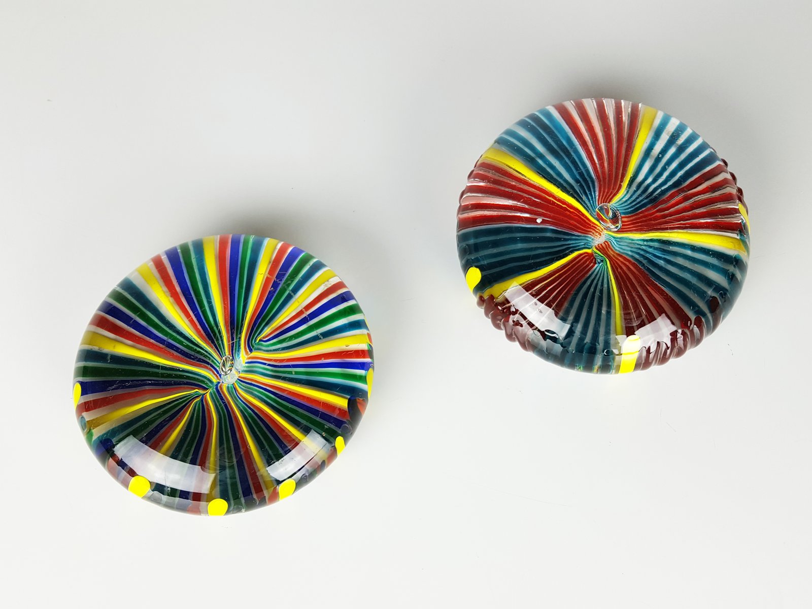 Colorful Murano Glass Paperweights, 1970s, Set of 2 for sale at Pamono