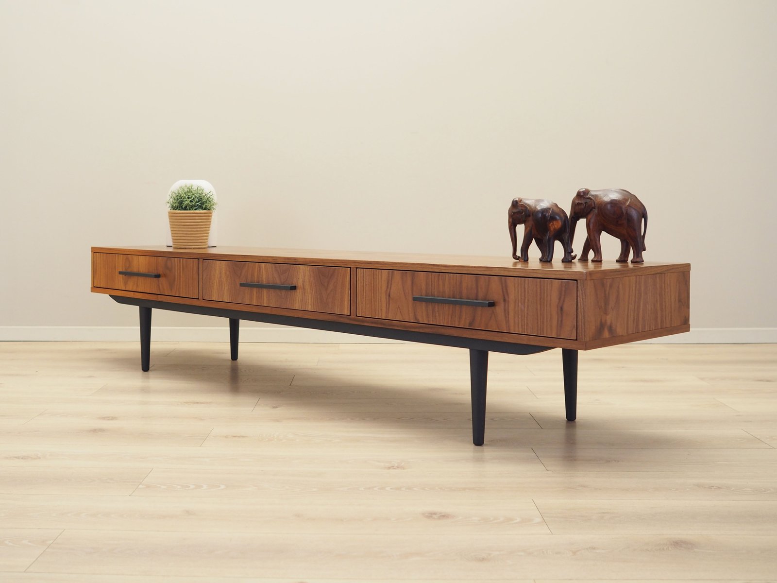 Scandinavian Walnut Lowboard for sale at Pamono