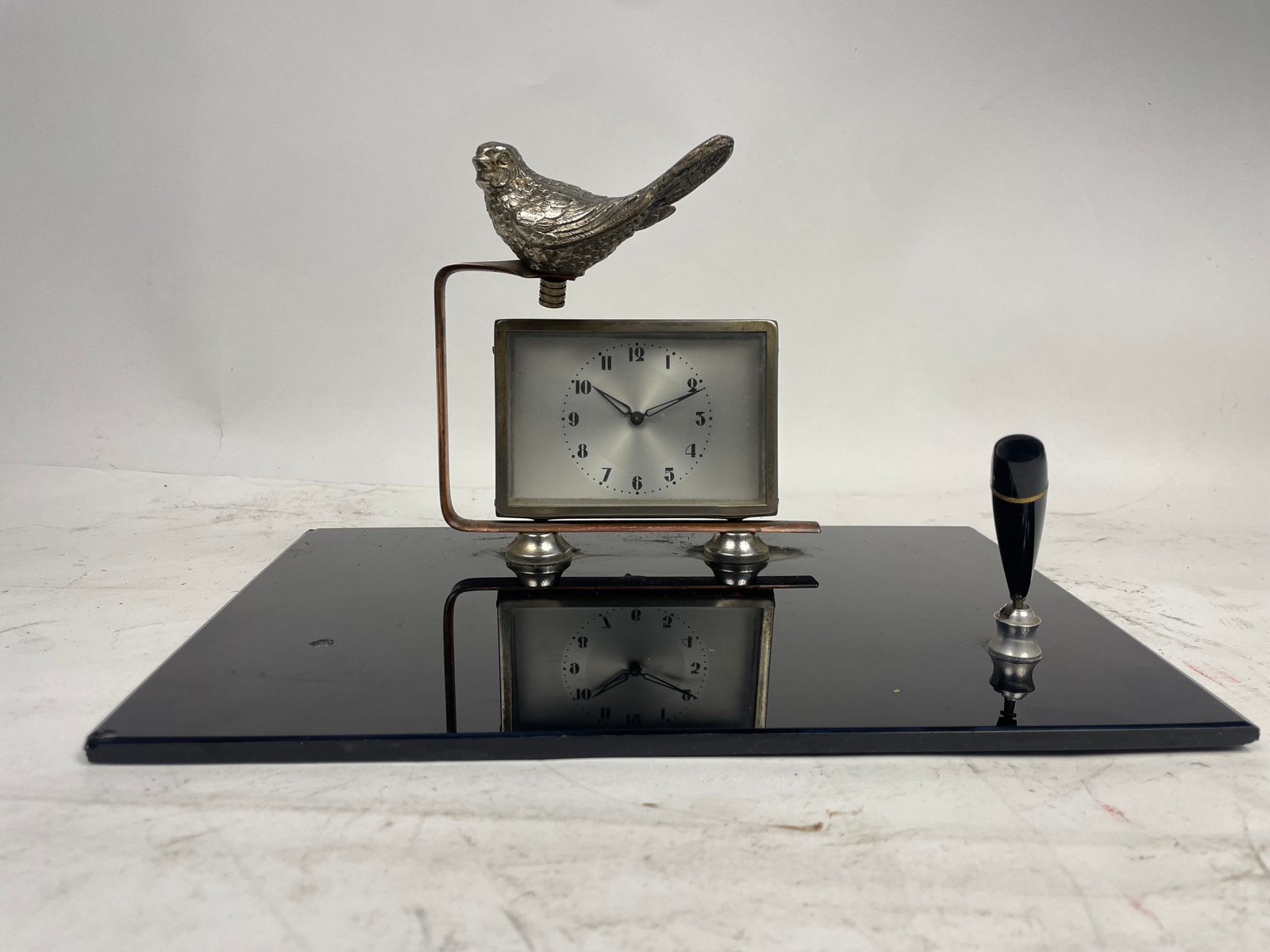 Pen Holder with Clock, 1920s for sale at Pamono