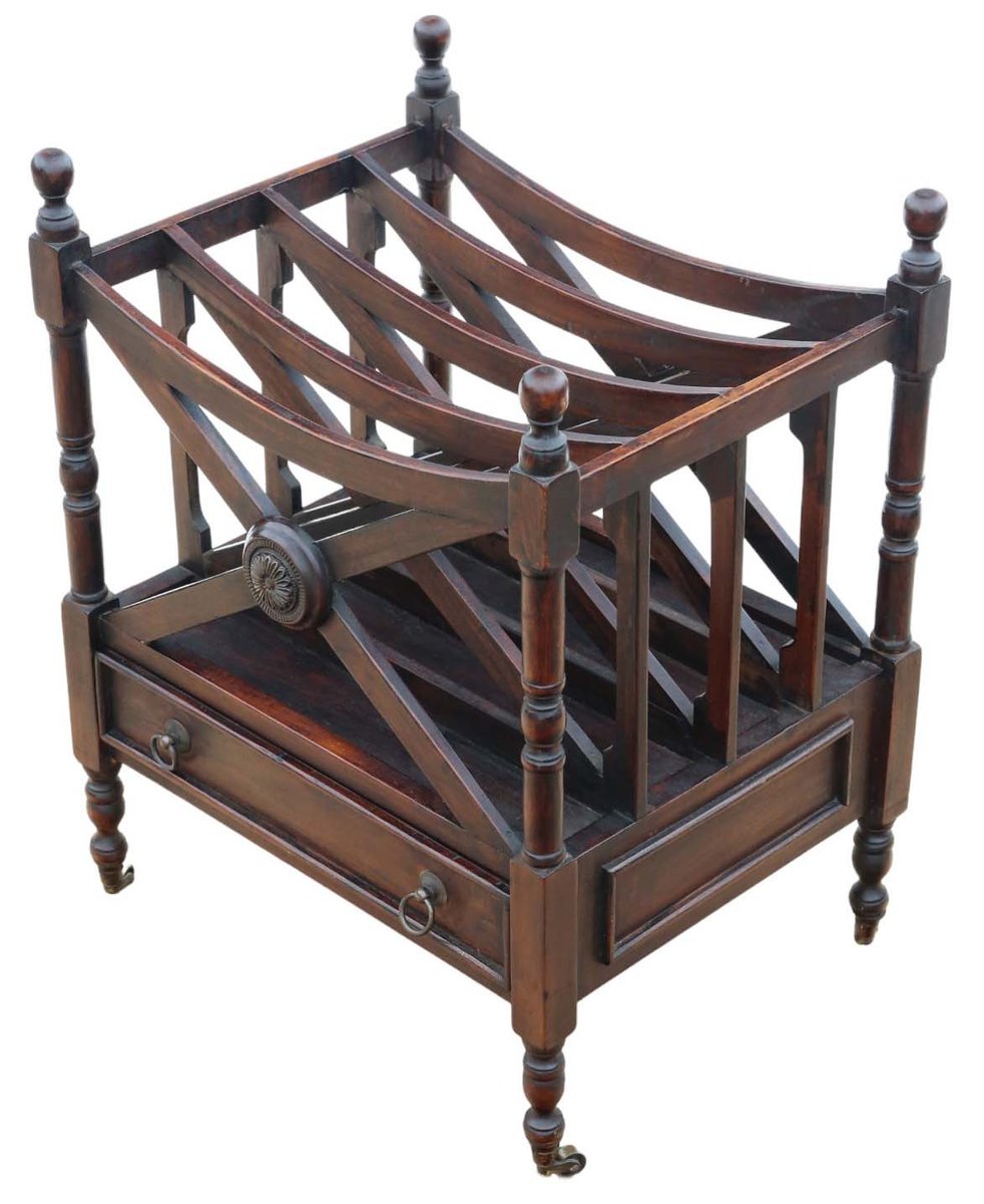 Mahogany Canterbury Magazine Rack for sale at Pamono