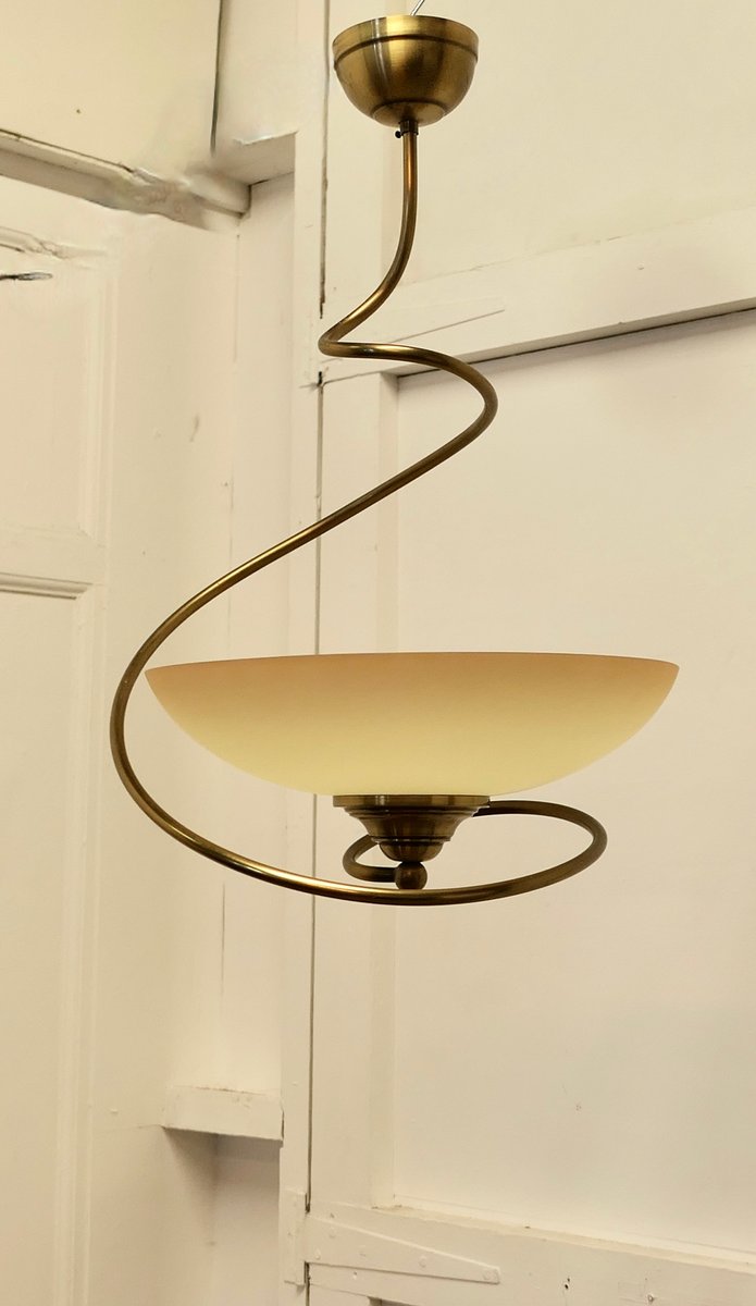 Corkscrew Spring Ceiling Light, 1960s for sale at Pamono