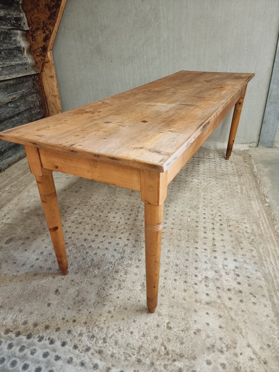 Antique Pinewood Dining Table, 1920s for sale at Pamono