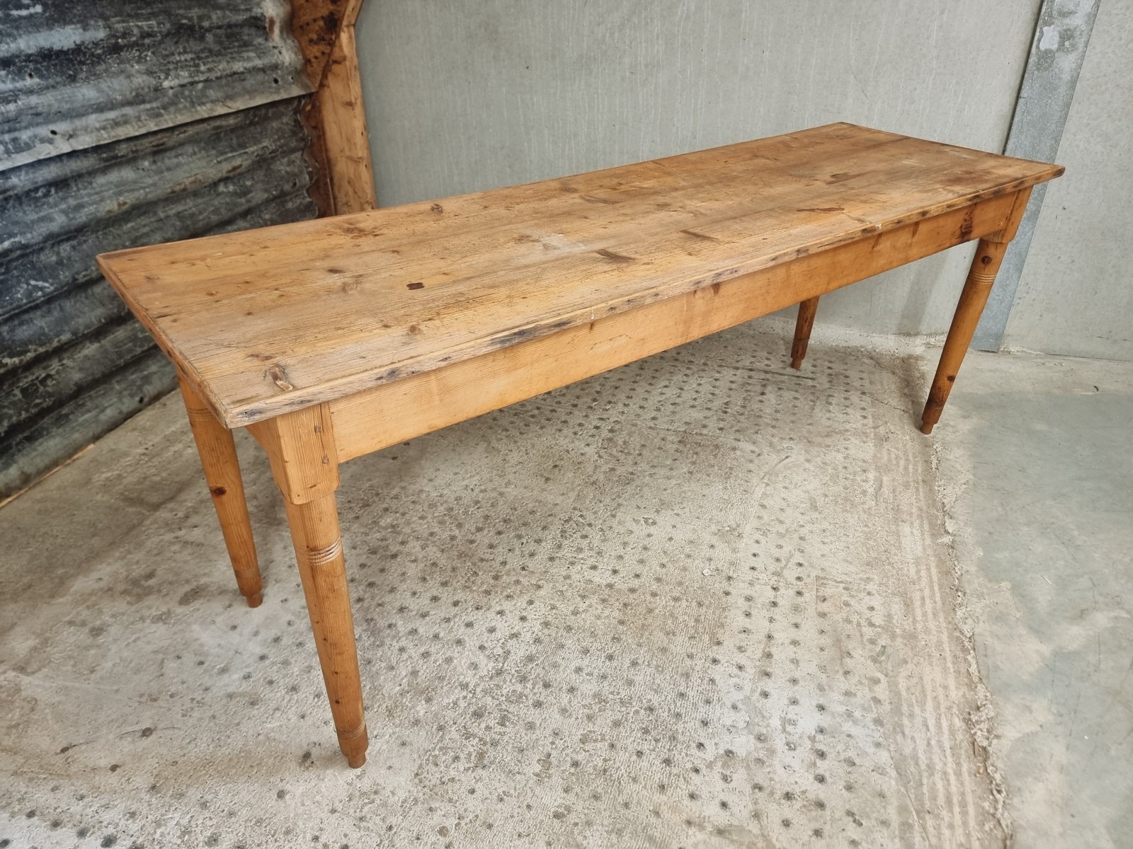 Antique Pinewood Dining Table, 1920s for sale at Pamono