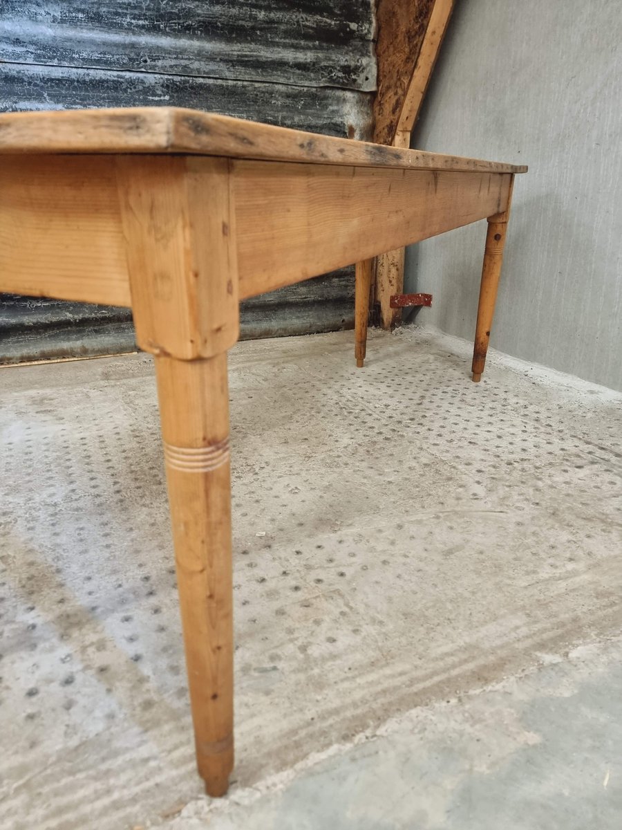 Antique Pinewood Dining Table, 1920s for sale at Pamono