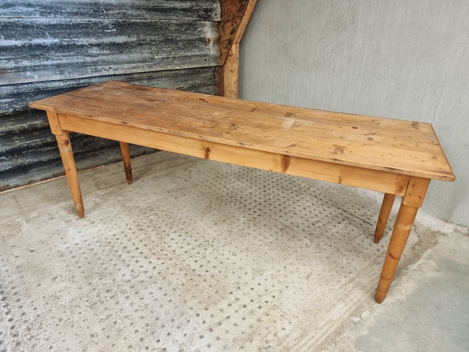 Antique Pinewood Dining Table, 1920s for sale at Pamono