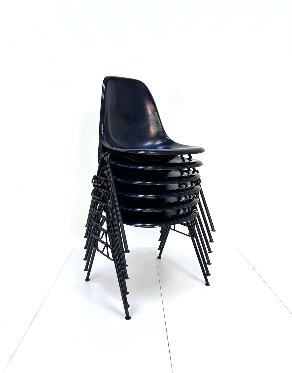 Early DSS Fiberglass Outdoor and Indoor Version Stacking Side Chairs by ...