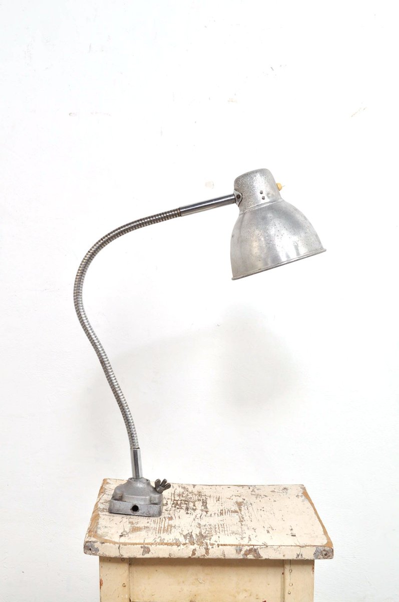Industrial Flexible Workshop Table Lamp, 1950s for sale at Pamono