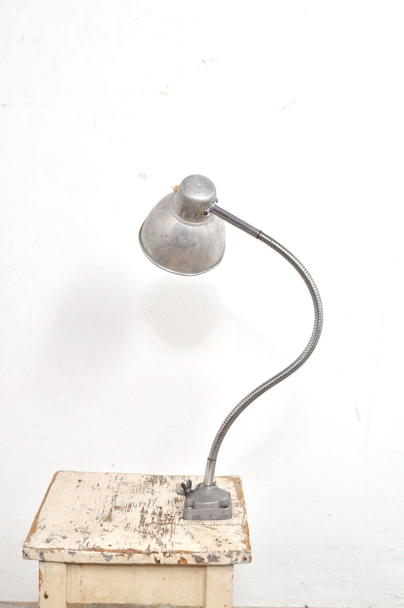 Industrial Flexible Workshop Table Lamp, 1950s for sale at Pamono