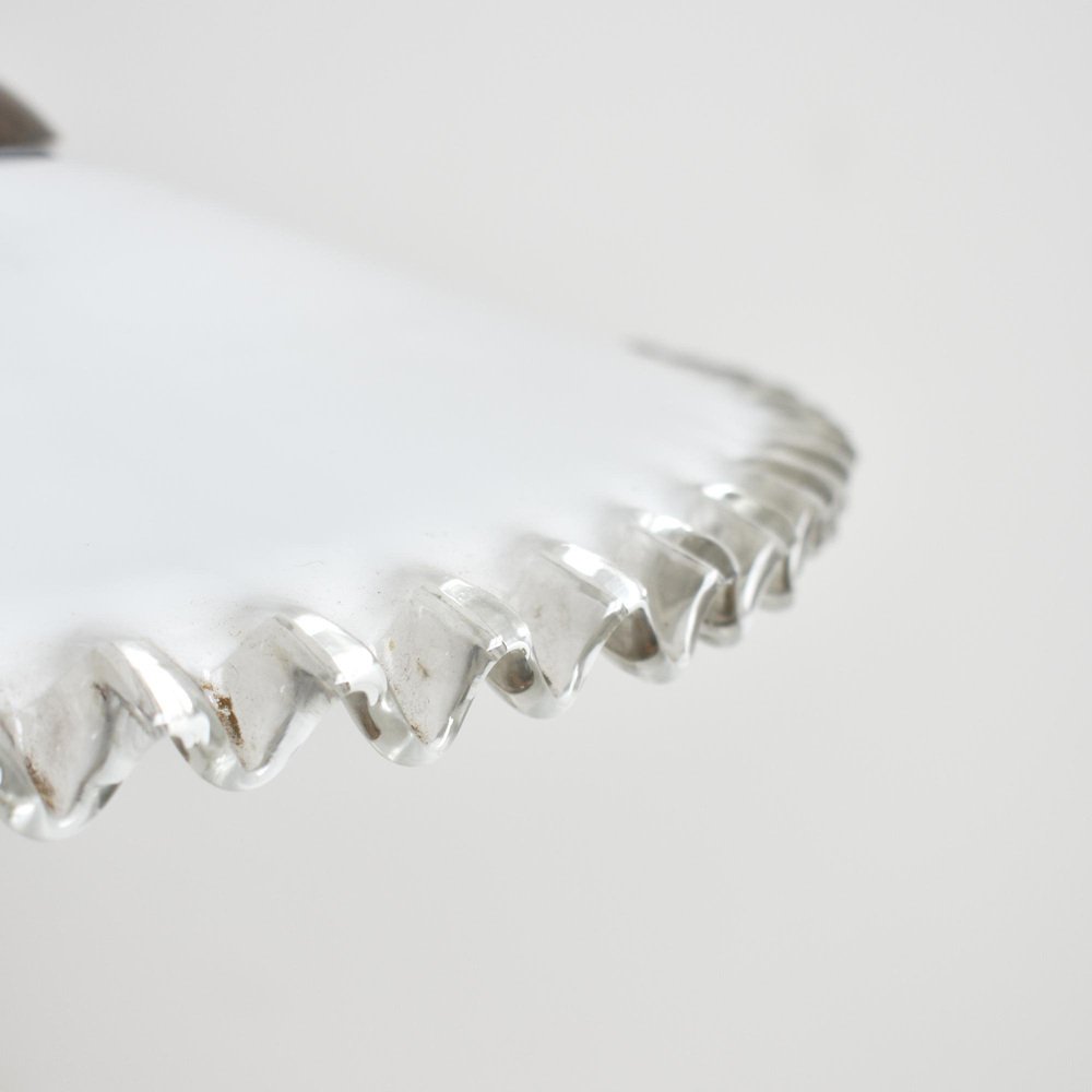 Large Antique French Coolie Glass Frill Pendant Light, 1920s for sale ...