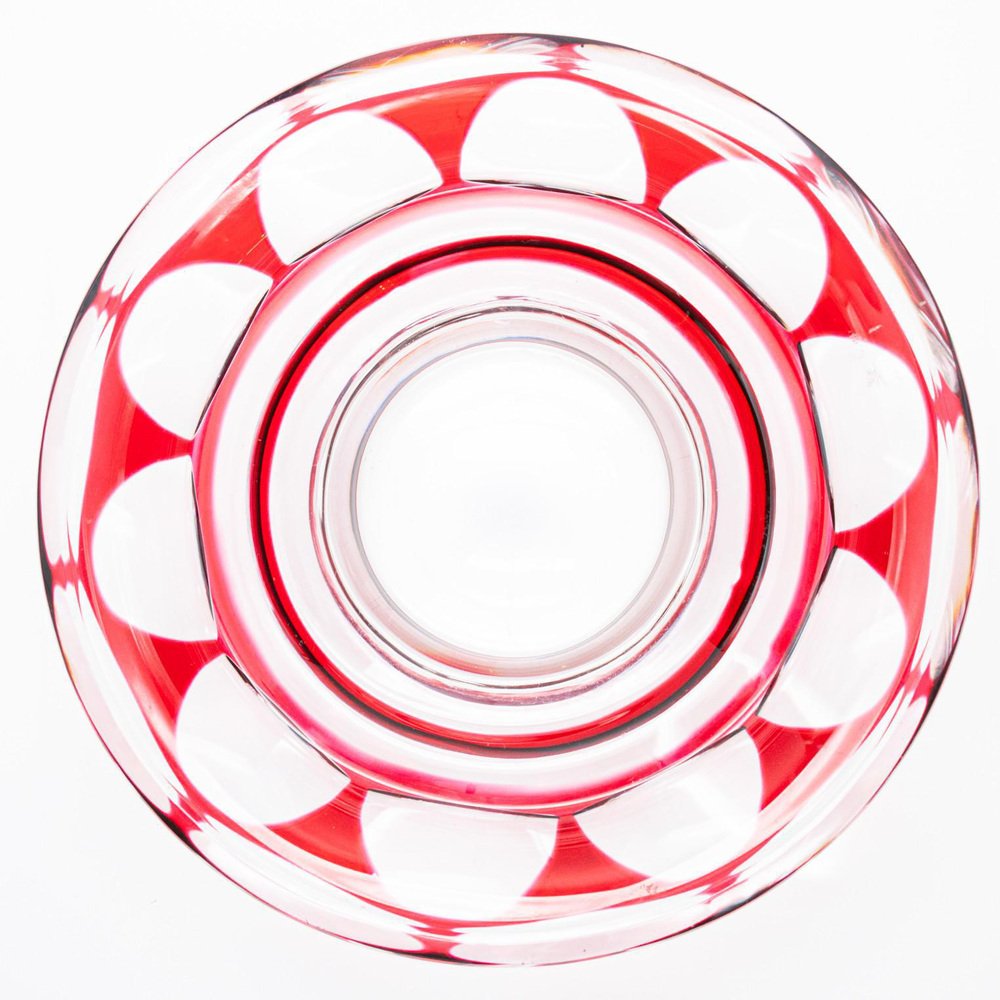 French Baccarat and Saint Louis Items in Red Crystal, 1930, Set of 3 ...