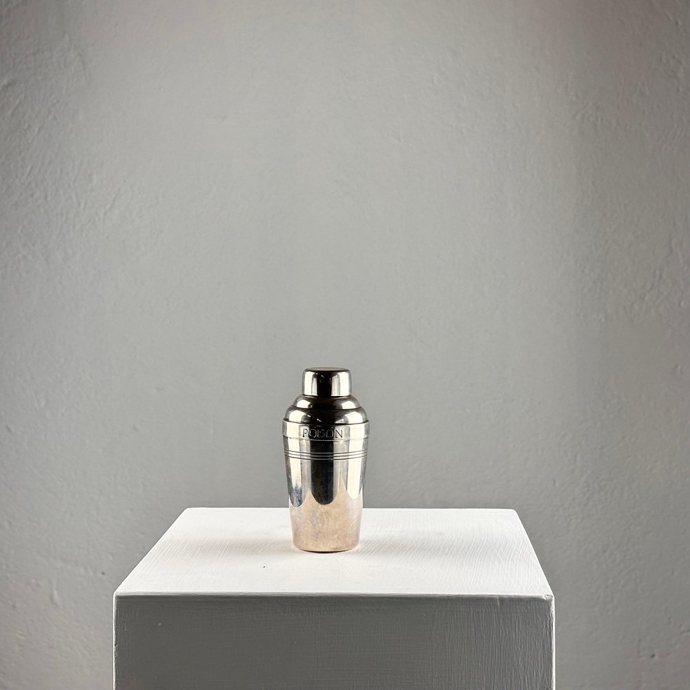 Pochette en Talc Vintage Ronde Argentée attribuée à Christian Dior pour ...