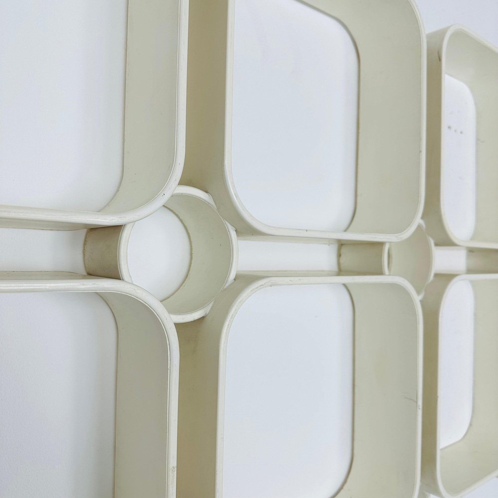 White Space Age Plastic Wall Shelves, 1970s for sale at Pamono