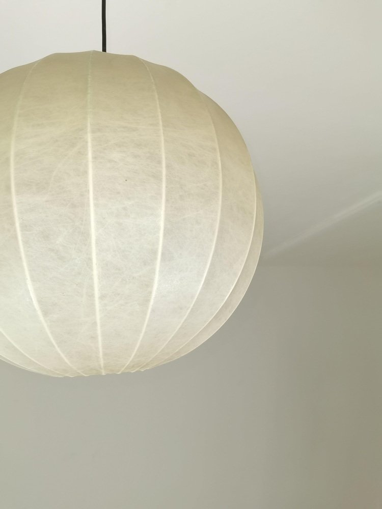 Large Cocoon Ball Ceiling Lamp by Achille Castiglioni for sale at Pamono