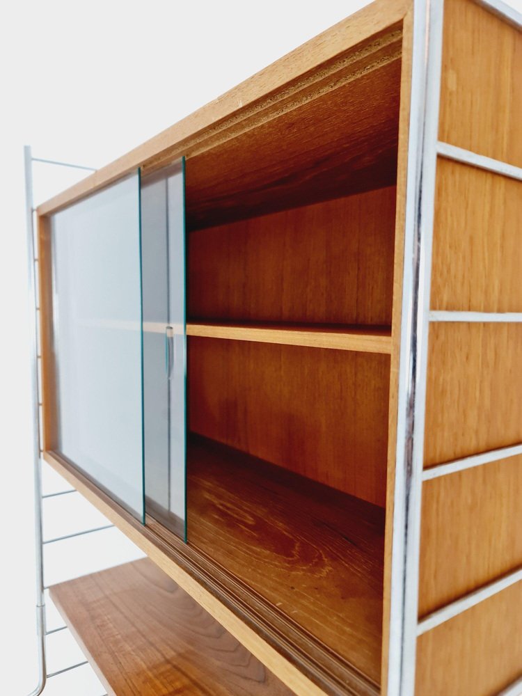 Free Standing String Shelf-System with Cabinet in Teak from WHB Germany ...