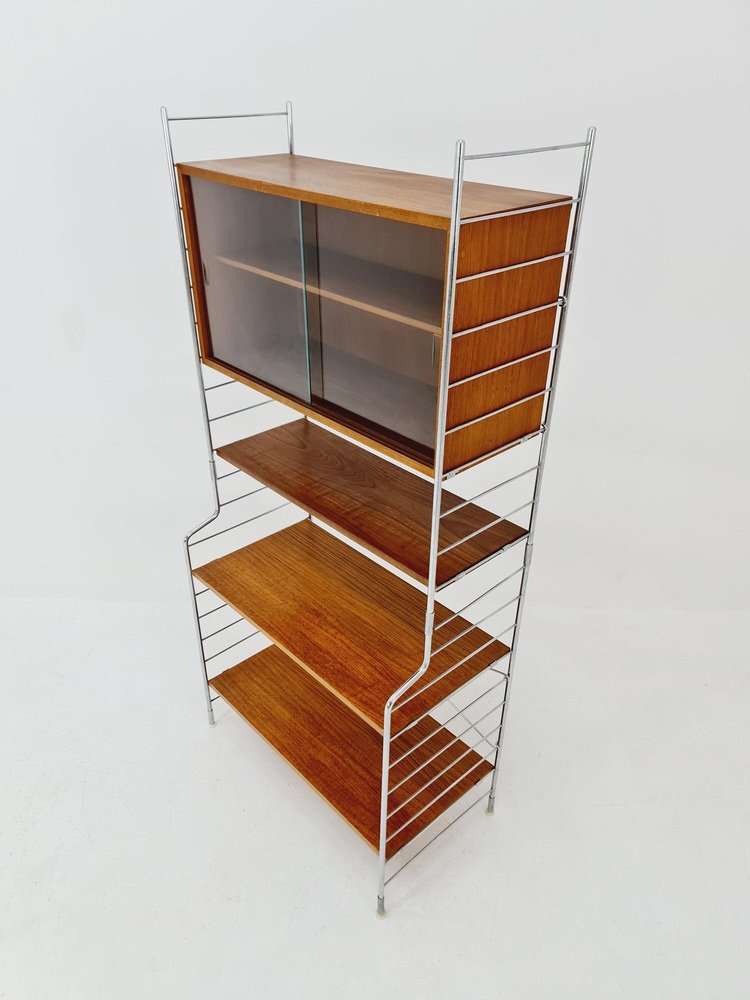 Free Standing String Shelf-System with Cabinet in Teak from WHB Germany ...