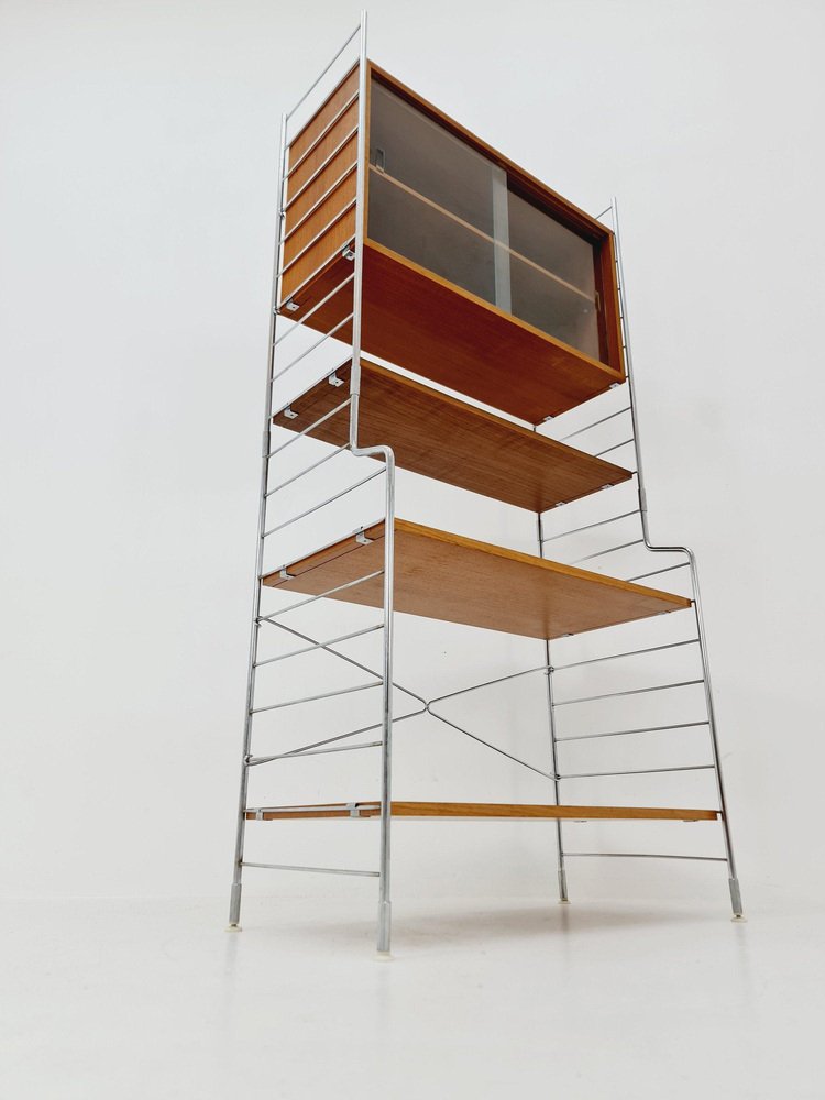 Free Standing String Shelf-System with Cabinet in Teak from WHB Germany ...