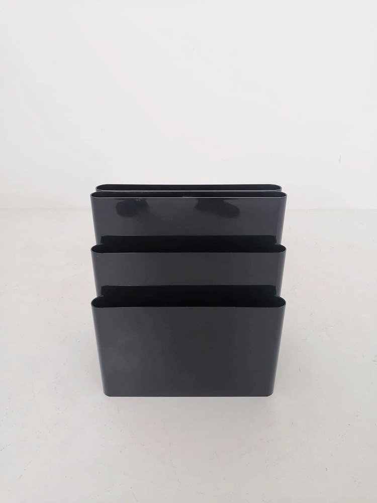 Black Plastic Magazine Rack by Giotto Stoppino for Kartell, Italy for ...