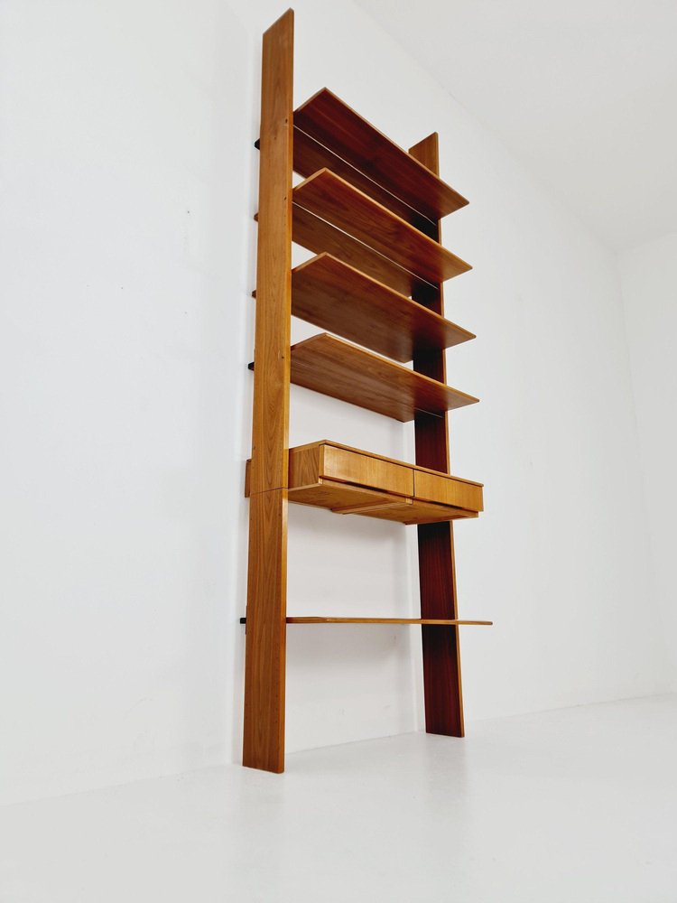 Vintage German Walnut Bookshelf, 1960s for sale at Pamono