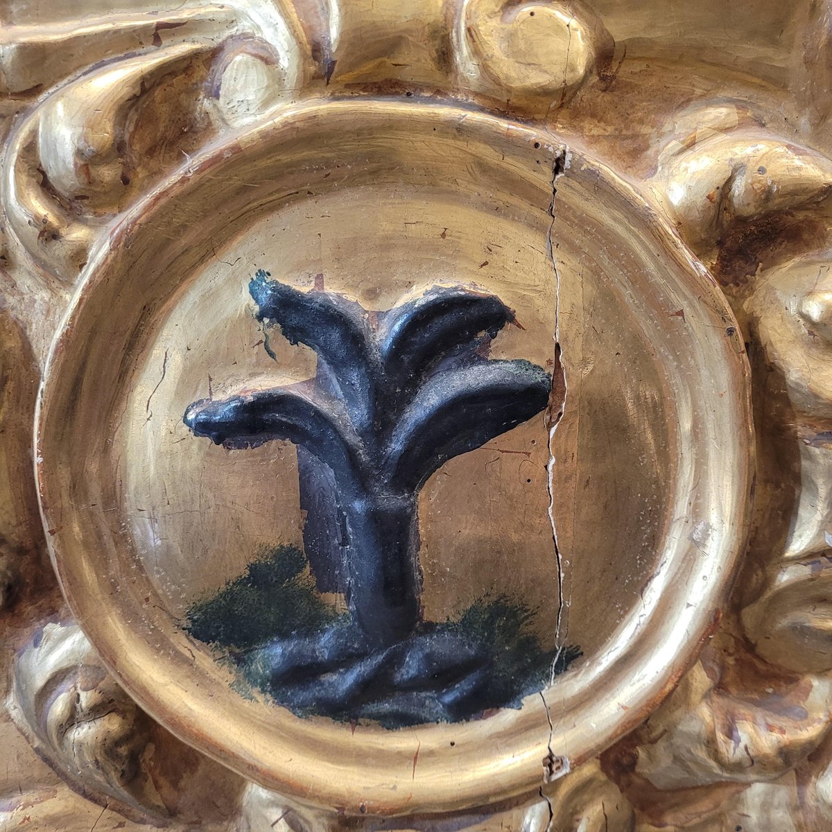 Heraldic Emblem Reliefs in Carved, Gilded and Polychrome Wood, 18th ...