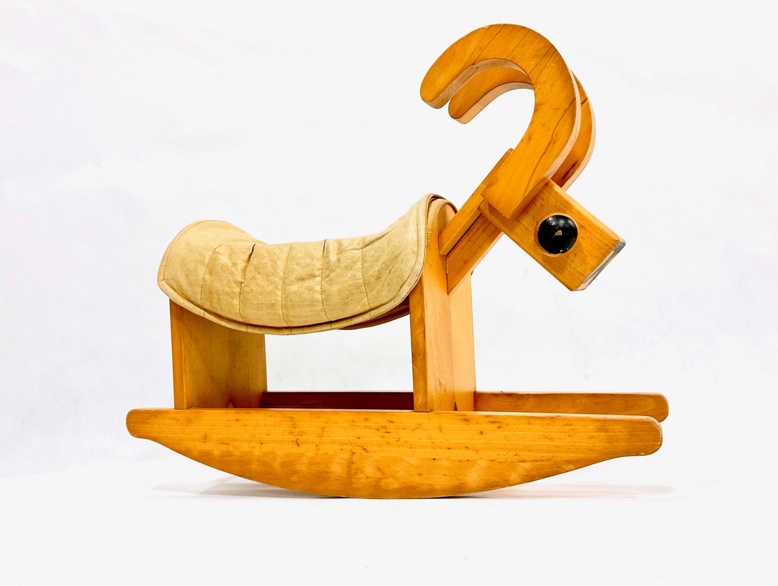 Mid-Century Wooden Rocking Billy Goat, 1960s for sale at Pamono