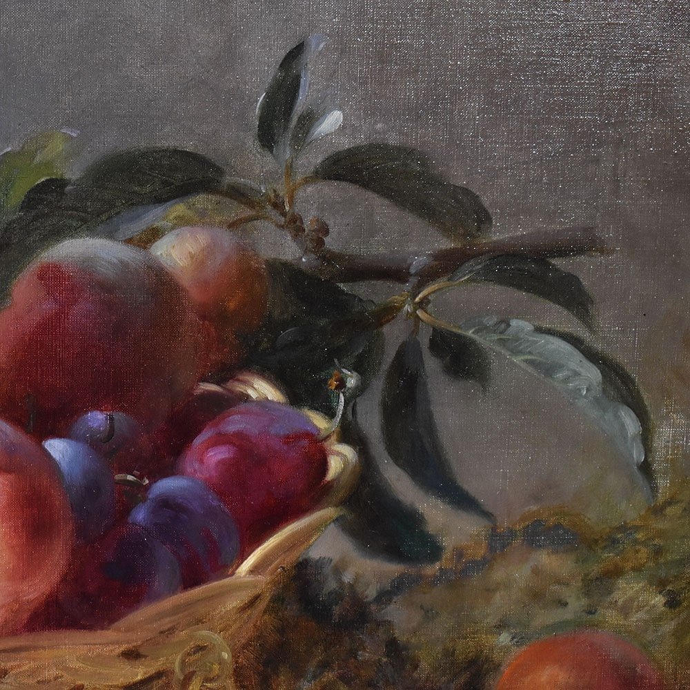 Gustave Émile Couder, Still Life with Fruit, Peaches and Plums, Oil on ...